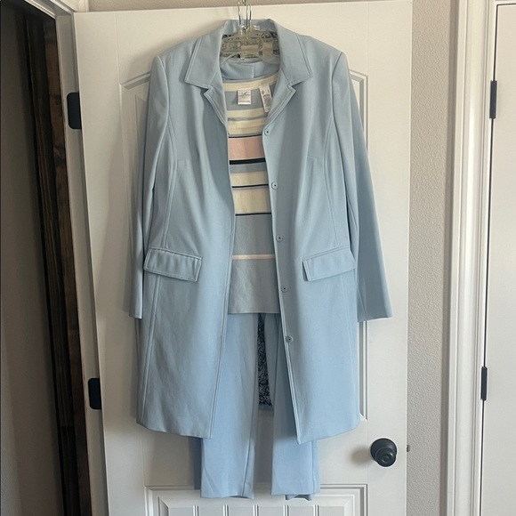Emma James | Other | Emma James Sky Blue Womens Coat Top And Pants Set ...